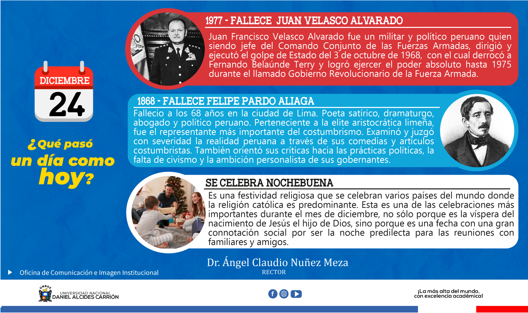 24 DIC / FALLECE JUAN VELASCO ALVARADO – 1977 – Universidad Nacional ...